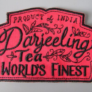 Embroidered Darjeeling Tea Patch Applique - Etsy