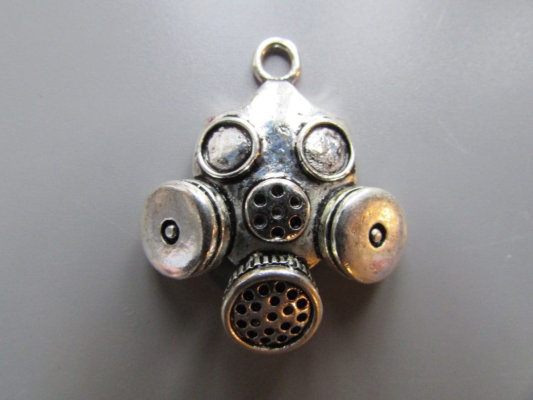 Silver Gas Mask Tibetan Jewellery Charm - Etsy