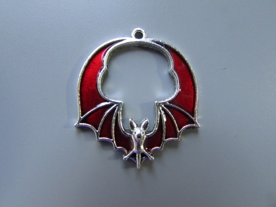 Silver and Red Bat Tibetan Jewellery Charm - Etsy
