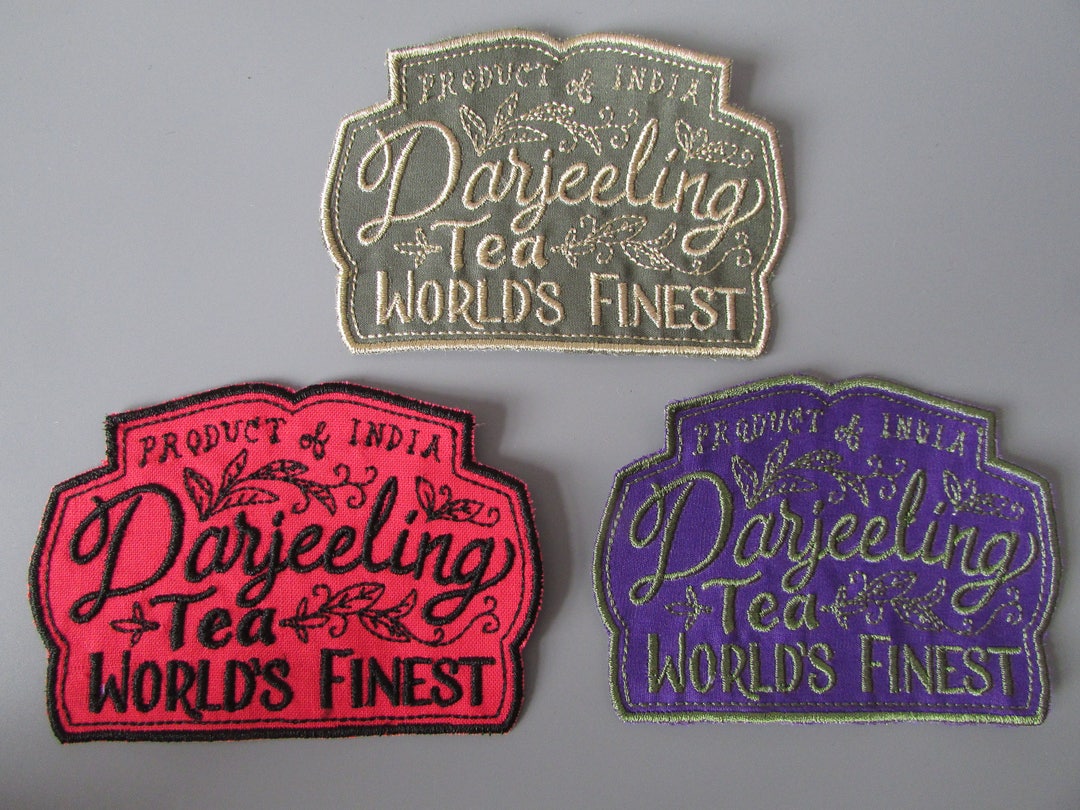 Embroidered Darjeeling Tea Patch Applique - Etsy
