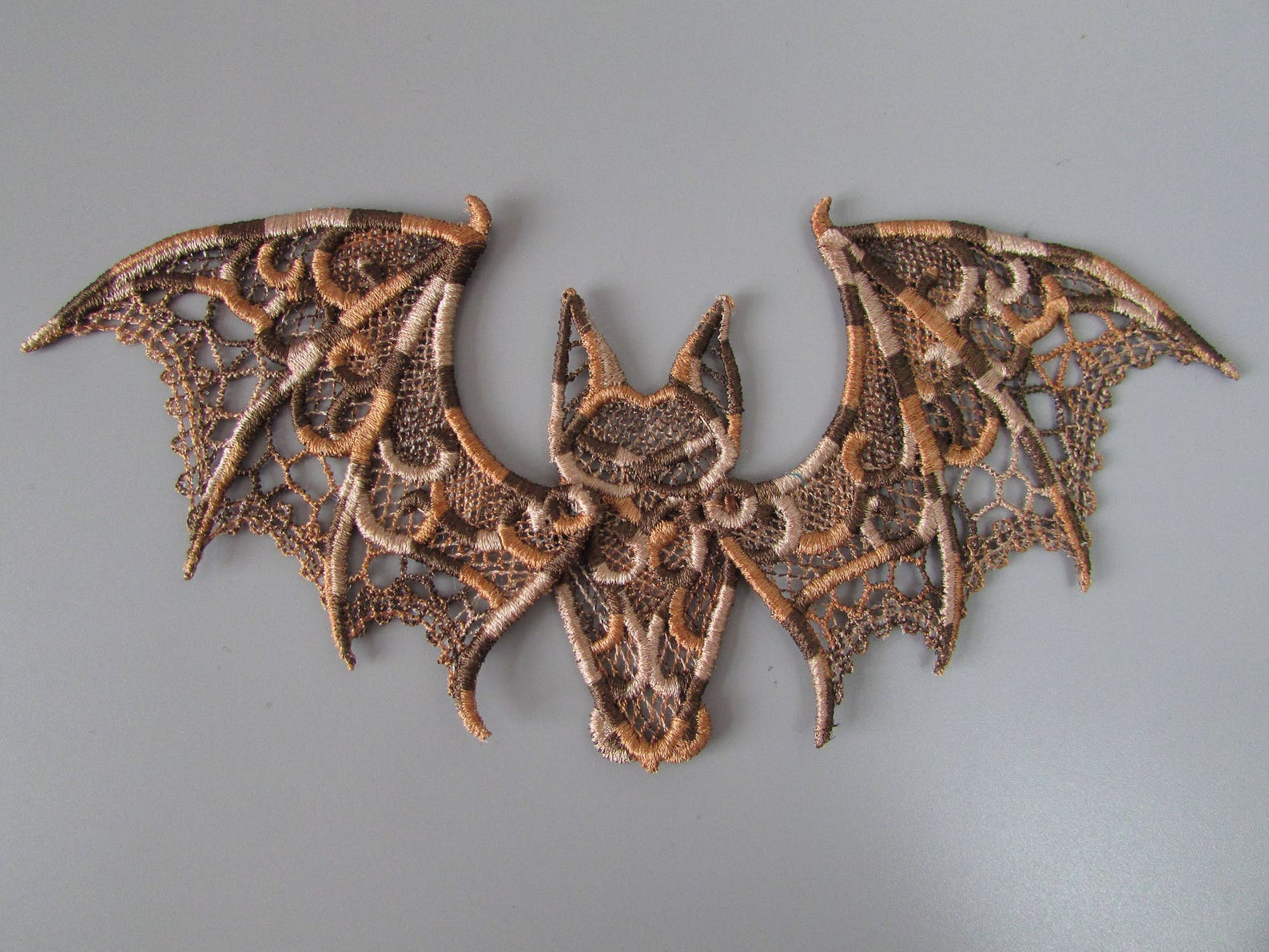 Embroidered Bat Lace Applique With Moving Parts - Etsy