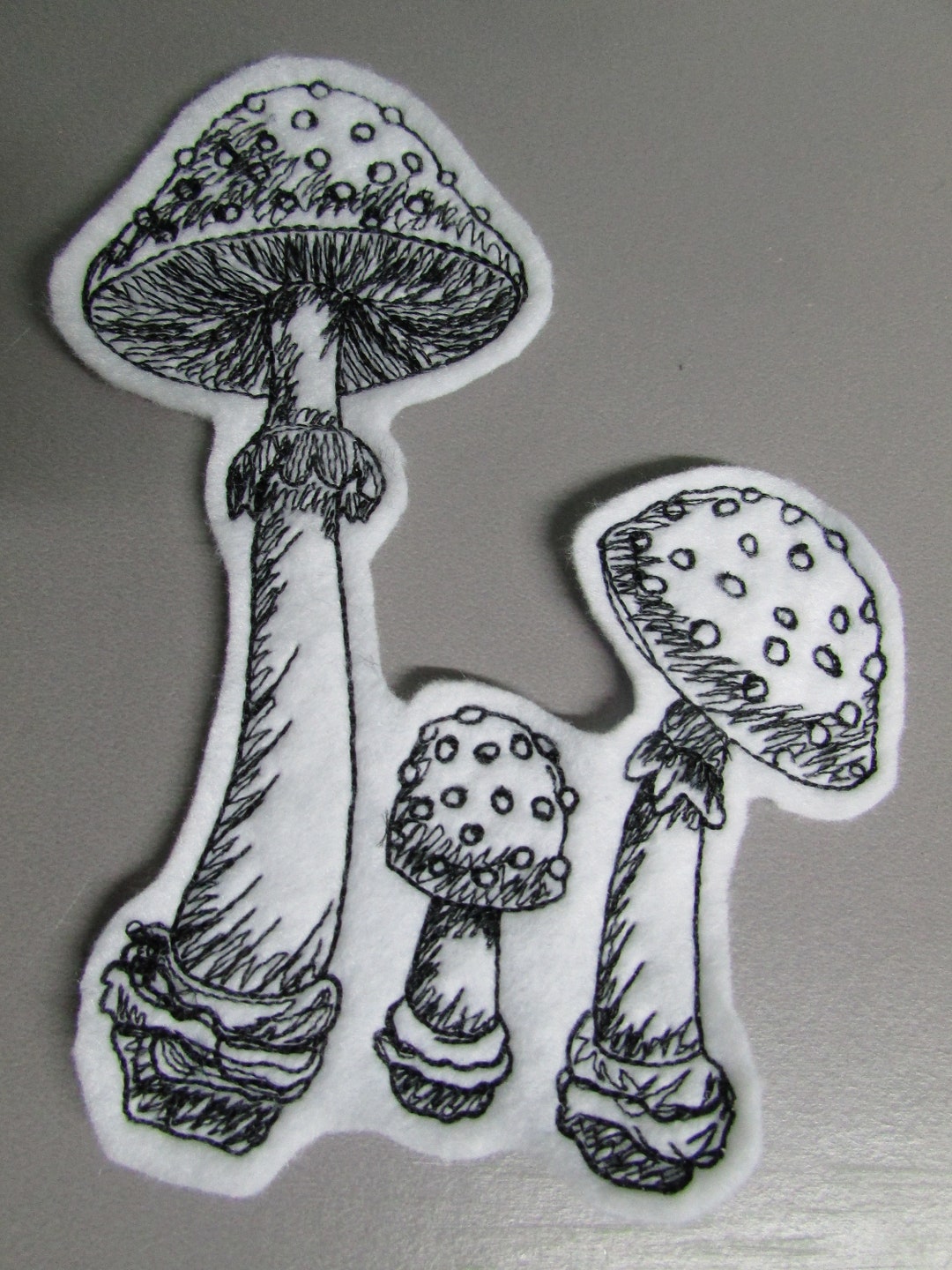Fungi Mushroom Embroidered Sew on Applique Patch - Etsy UK