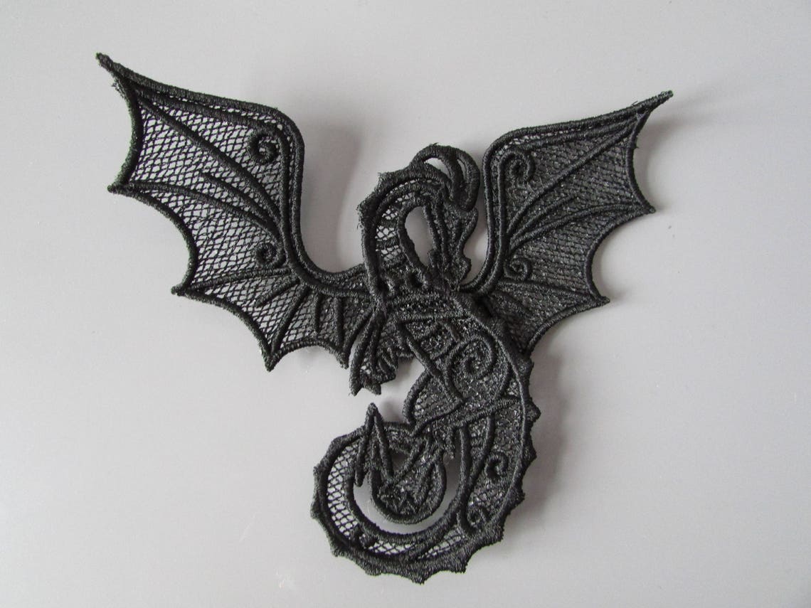 Embroidered Lace Dragon Applique With Moving Parts - Etsy