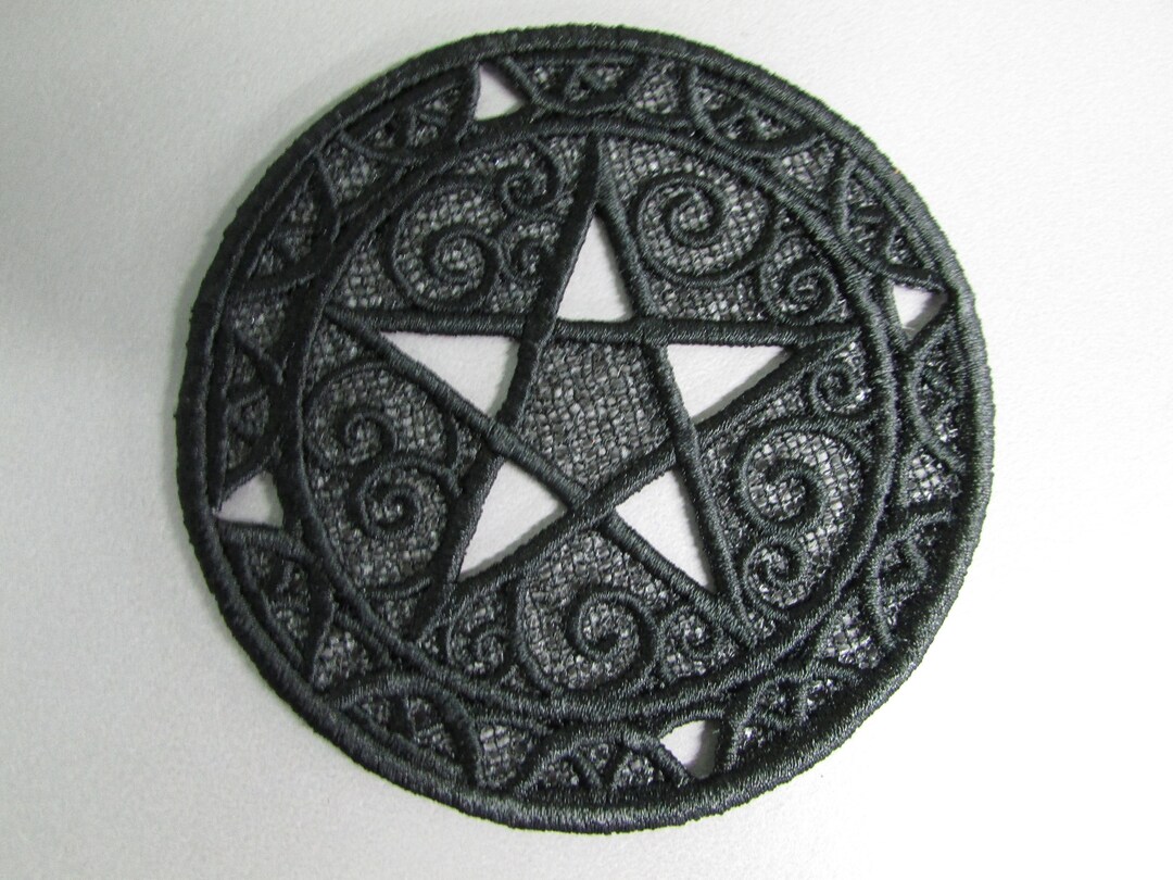 Embroidered Lace Pentagram Wiccan Pagan Applique You Choose Colour - Etsy
