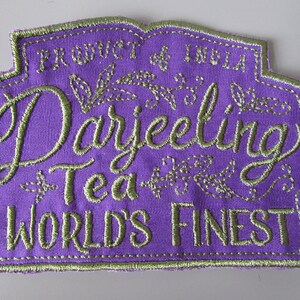 Embroidered Darjeeling Tea Patch Applique - Etsy