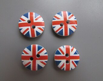 Union Jack Buttons - Etsy