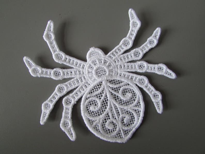 Embroidered Spider Lace Applique - Etsy