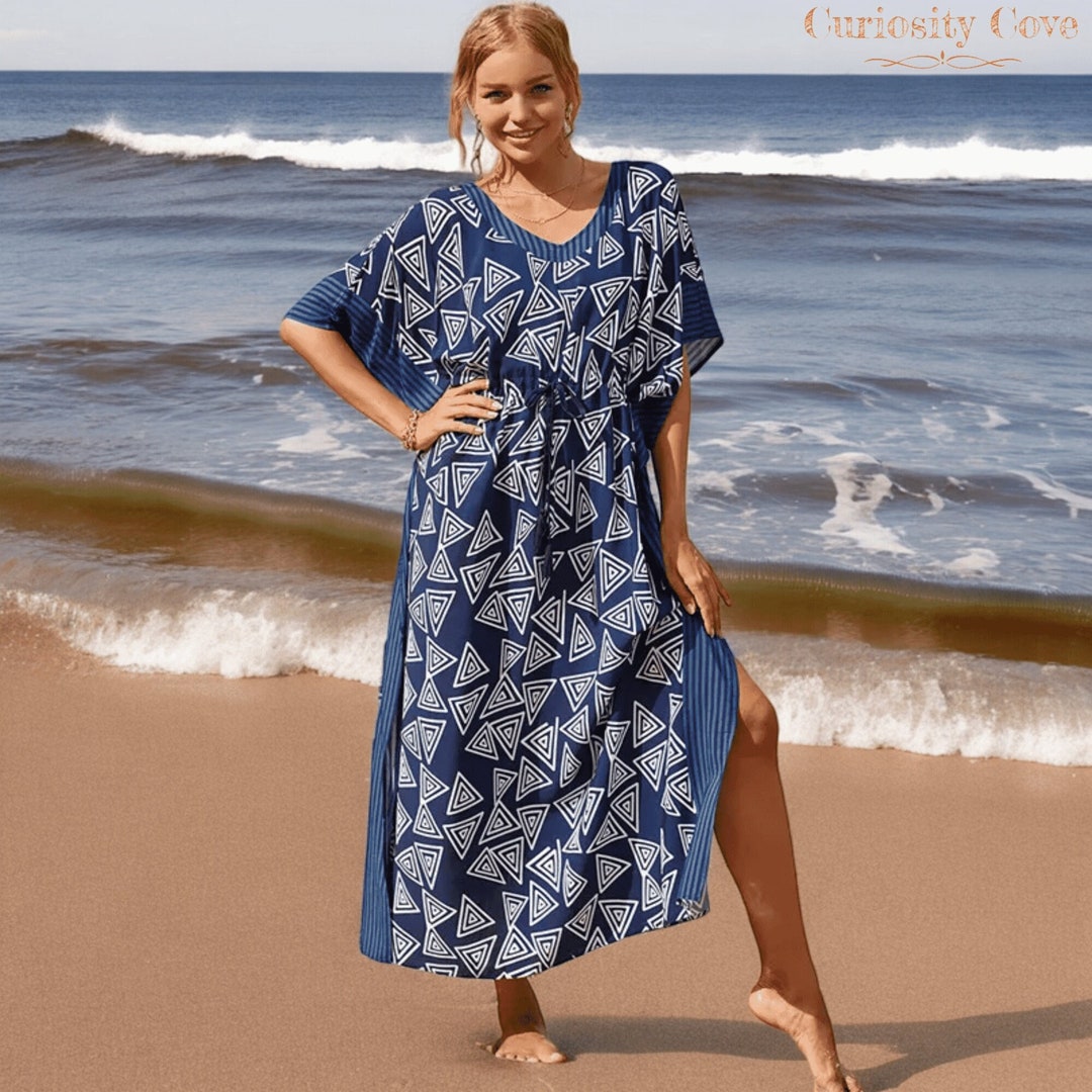 Vacation Summer Dress Sun Protection Waist Dress Beach Cover-up Summer ...