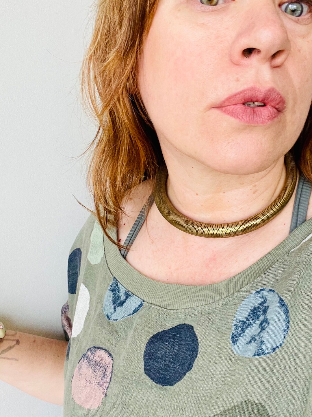 Perforated Brass Boho Collar - Etsy