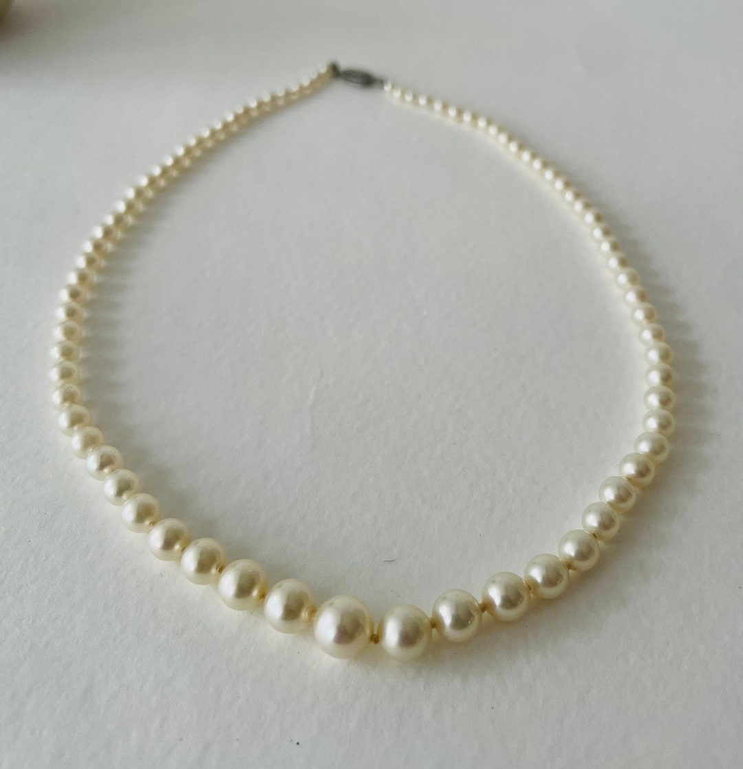 1960s Faux Pearl Choker, Madmen Era Graduated Bead Necklace - Etsy