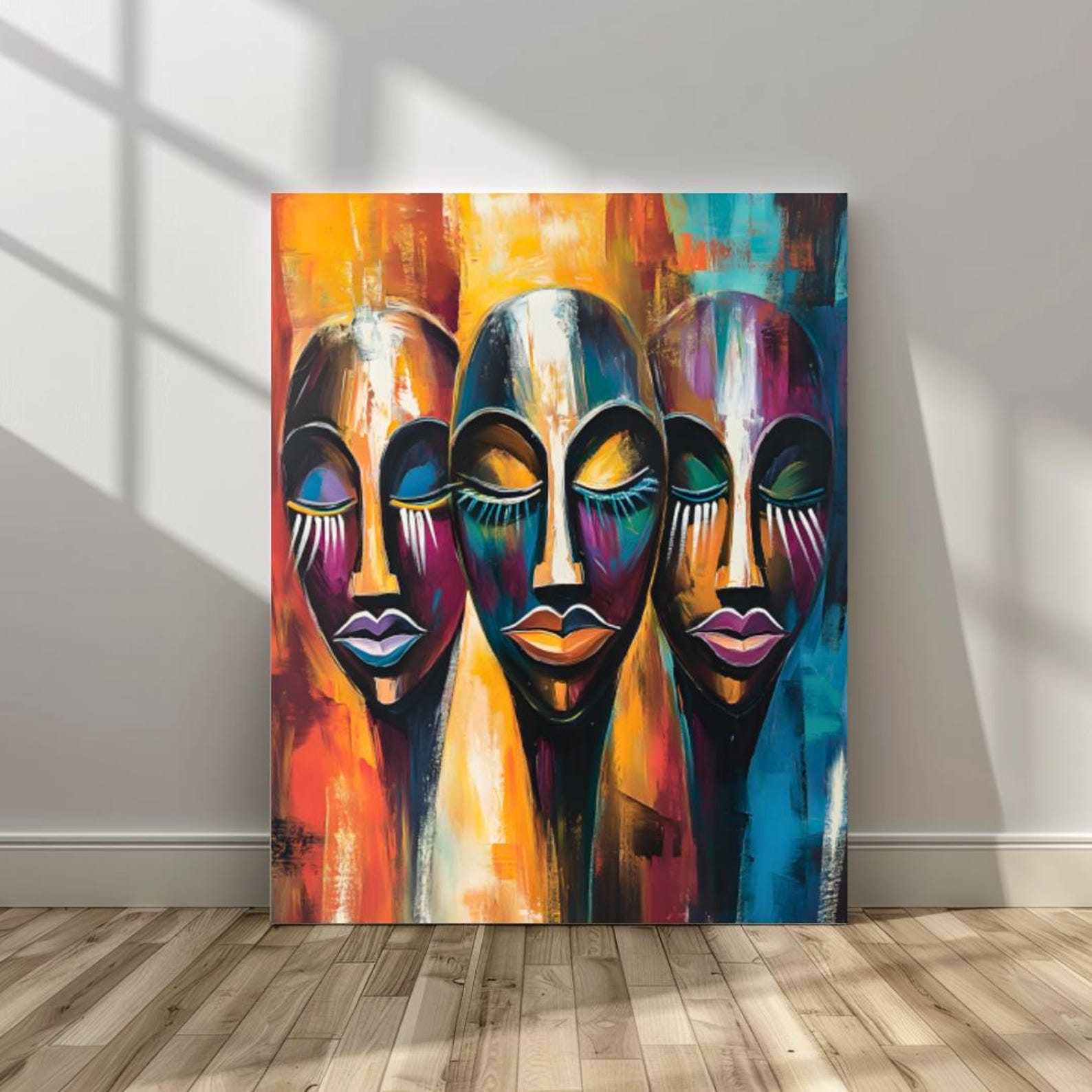African Tribal Mask Art - Abstract Expressionism Art, Large Printable ...