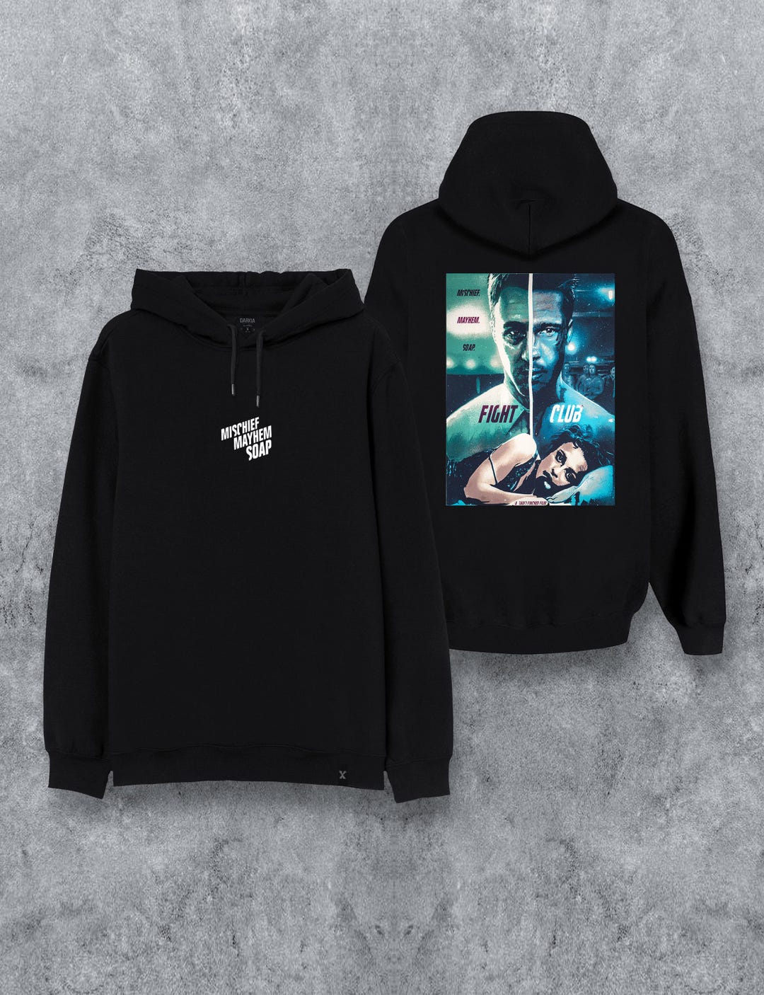 Fight Club Movie Mischief Mayhem Soap Front and Back Printed Hoodie ...