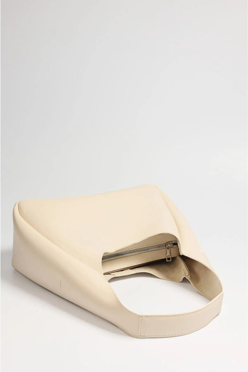 Women Vegan Leather Cream Beige Shoulder Tote Soft Crossbody Bag Gift ...
