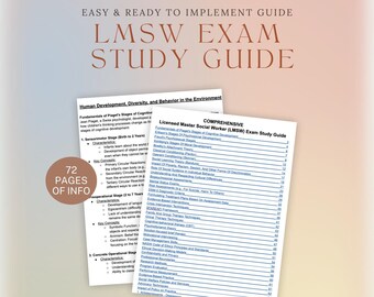 LMSW Exam Success BUNDLE: Comprehensive Study Guide & Practice Tests - Etsy