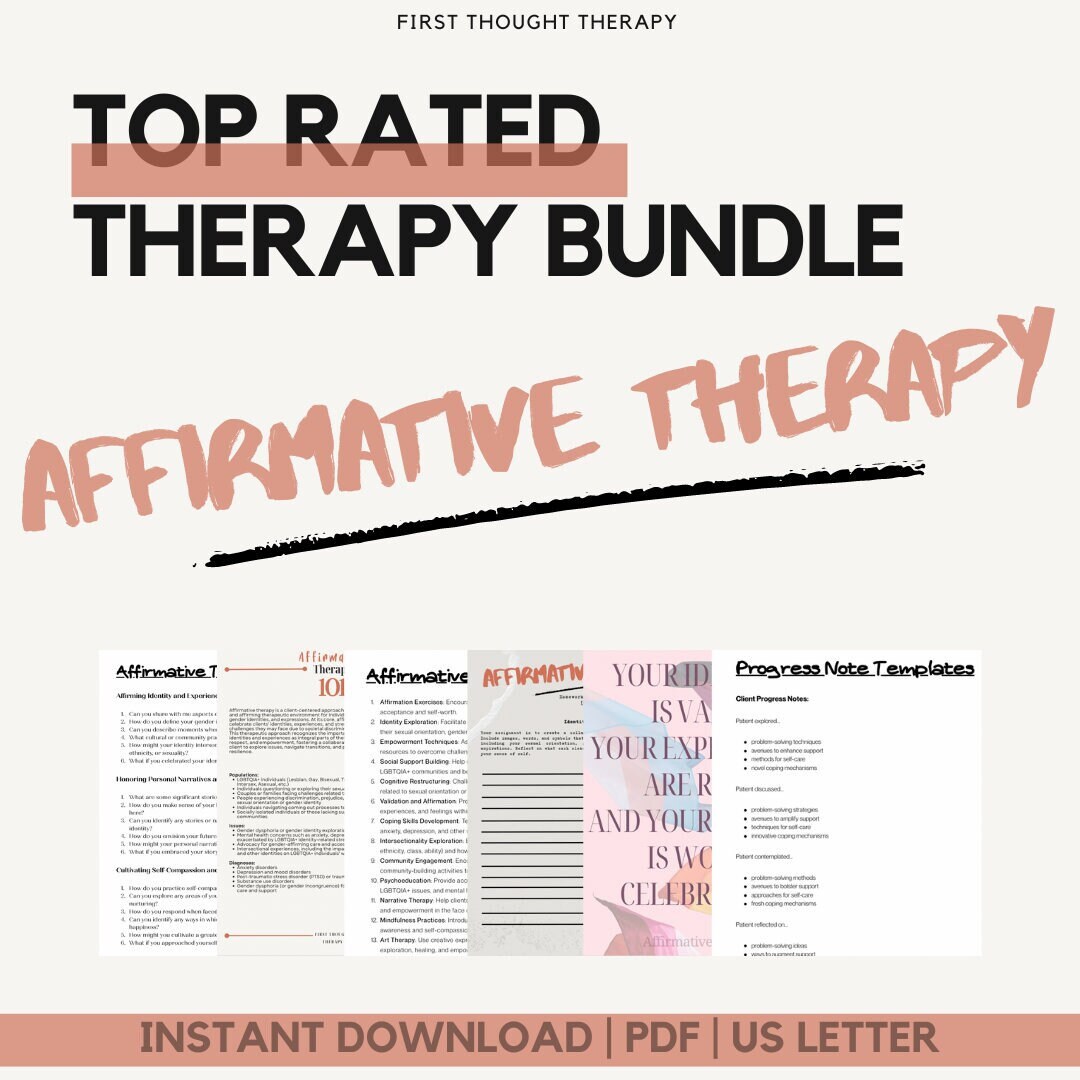 Affirmative Therapeutic Toolkit: Therapy Questions, Progress Notes ...