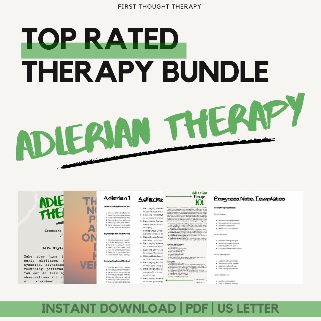 Adlerian Therapeutic Toolkit: Therapy Questions, Progress Notes ...