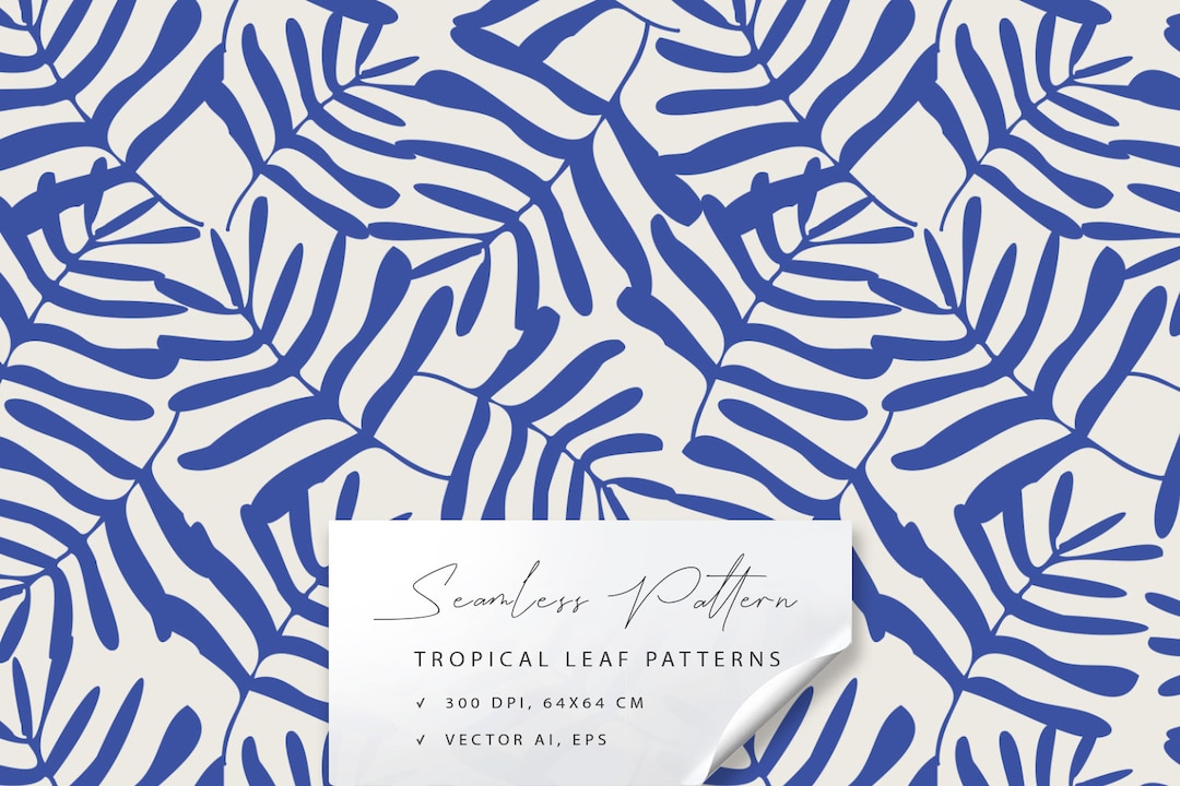 Tropical Leaf Patterns. Digital Seamless Pattern Design. - Etsy
