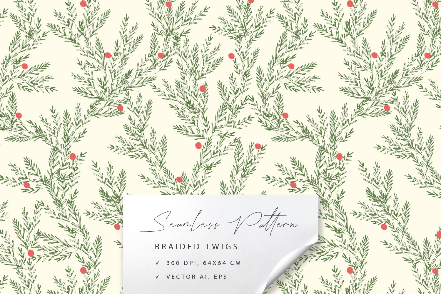 Braided Twigs. Digital Seamless Pattern Design. - Etsy