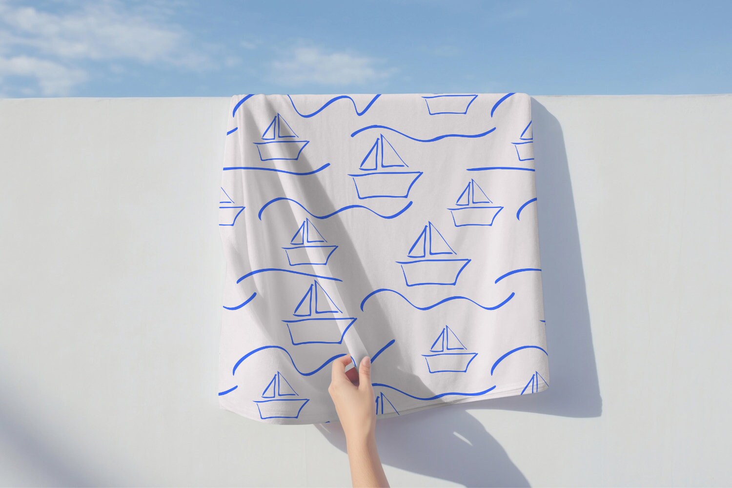 Boat at Sea Pattern. Digital Seamless Pattern Design. - Etsy