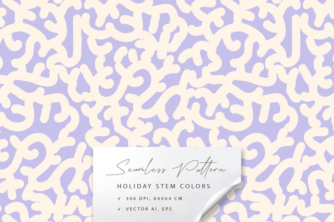 Holiday Stem Colors. Digital Seamless Pattern Design. - Etsy