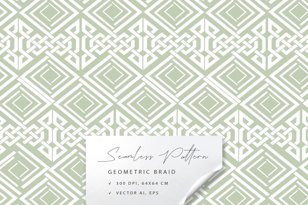 Geometric Braid. Digital Seamless Pattern Design - Etsy