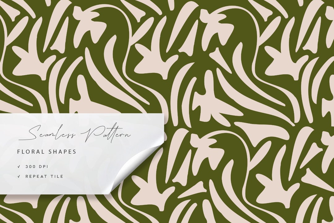 Floral Shapes. Digital Seamless Pattern Design. - Etsy