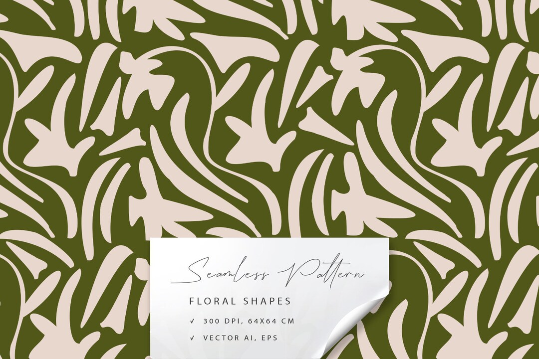 Floral Shapes. Digital Seamless Pattern Design. - Etsy