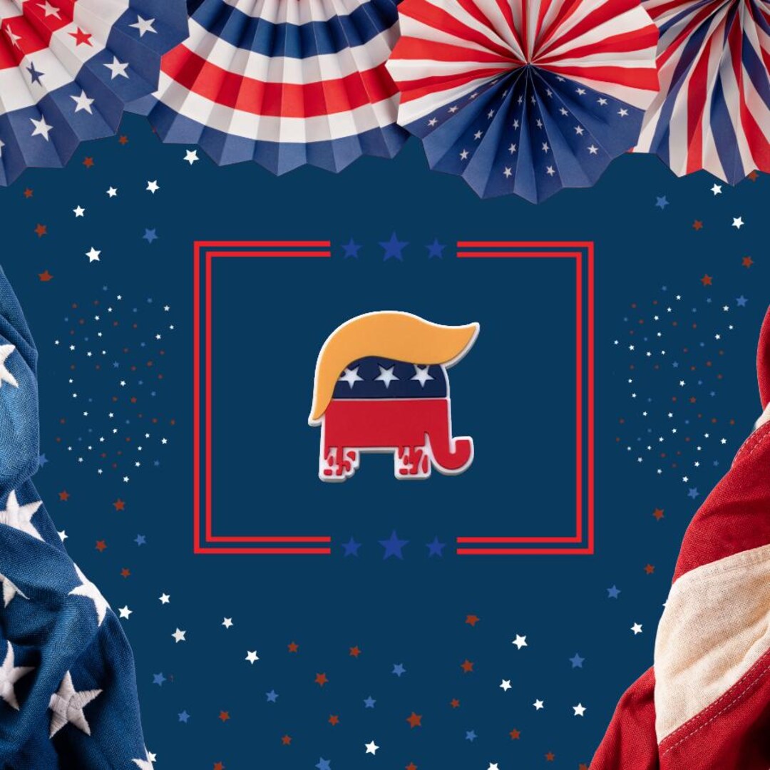 Donald Trump 2024 Unique Custom Patriotic Republican Elephant Hair ...