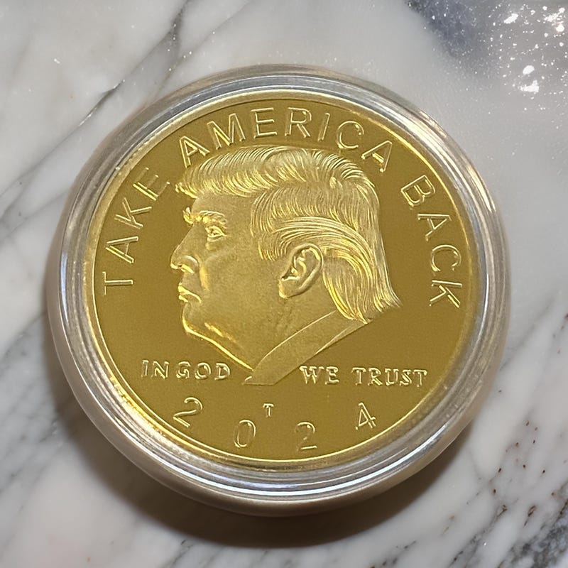Gold Plated Trump Coin - Etsy