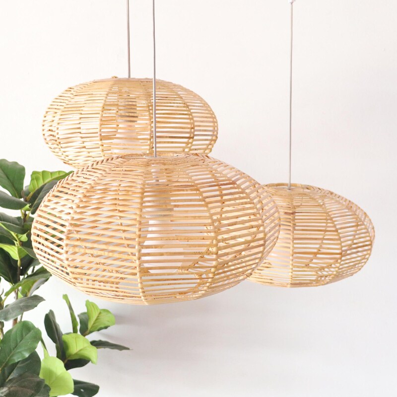 Rattan Lampshade - Etsy
