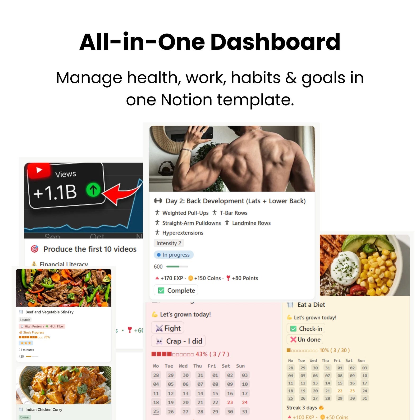 Level up Your Life With Gamified Life OS in Notion - Etsy