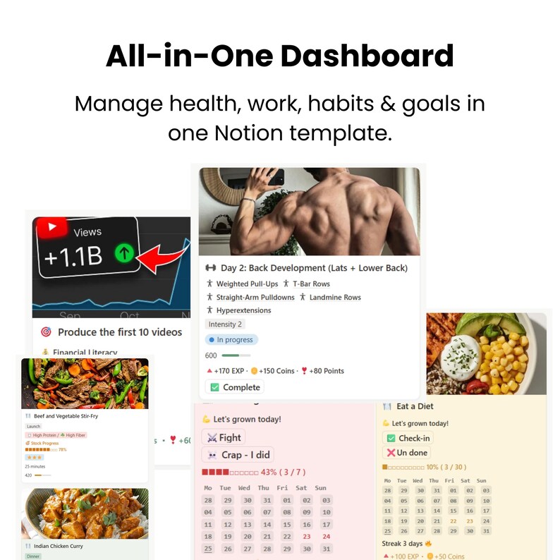 Level up Your Life With Gamified Life OS in Notion - Etsy