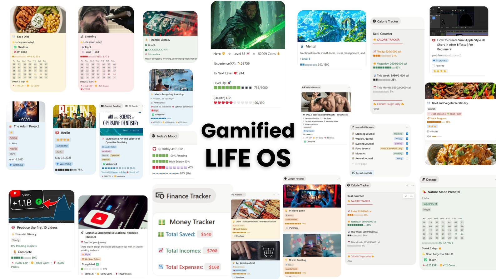 Level up Your Life With Gamified Life OS in Notion - Etsy