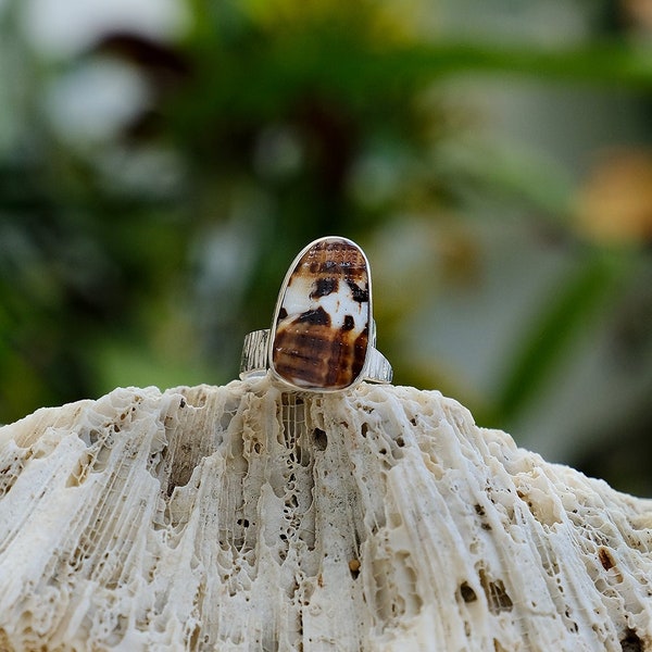Silver Seashell Ring - Etsy