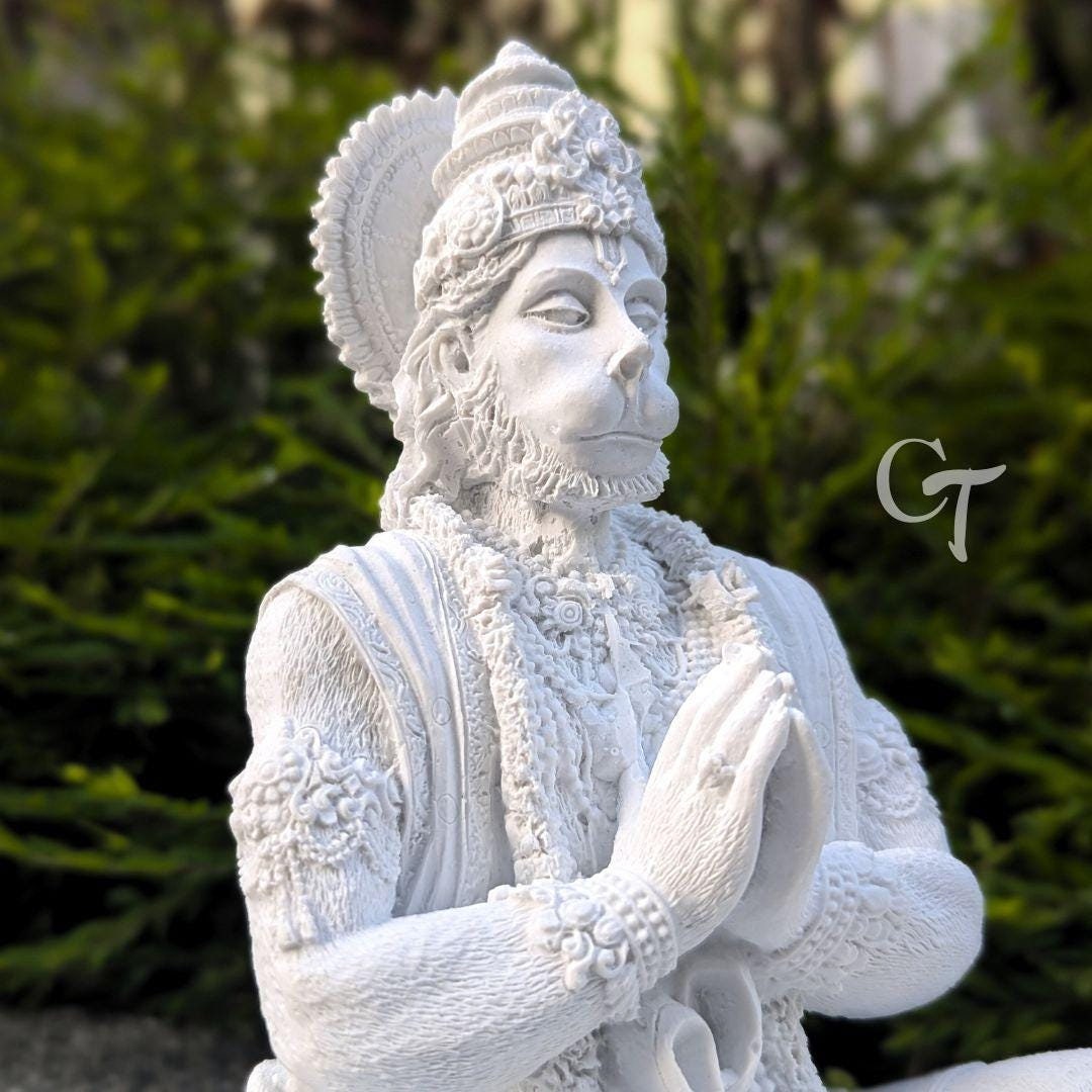 Hanuman Statue | Meditating Hanuman Murti for Home Altar | Hindu God ...