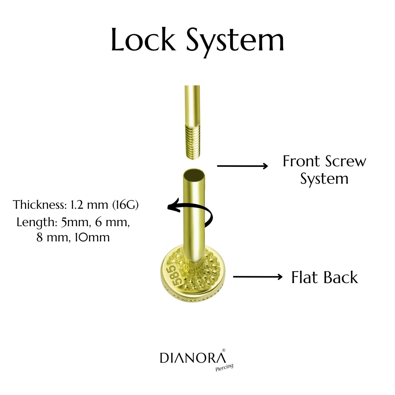 14K Solid Gold Boomerang Tragus Piercing: Cubic Zirconia Cartilage ...