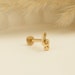 14K Solid Gold Industrial Barbell Balls Piercing 14G, 14K Gold Piercing ...