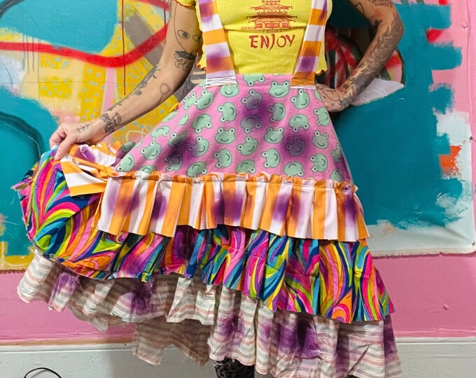 Overall Skirt Dress, Babydoll Layer Ruffle Dress, Tattered Ragdoll ...