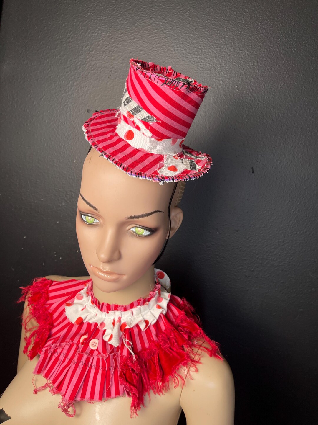 Halloween Top Hat. Circus Stripe Clown Mini Hat, Steampunk, Carnival ...
