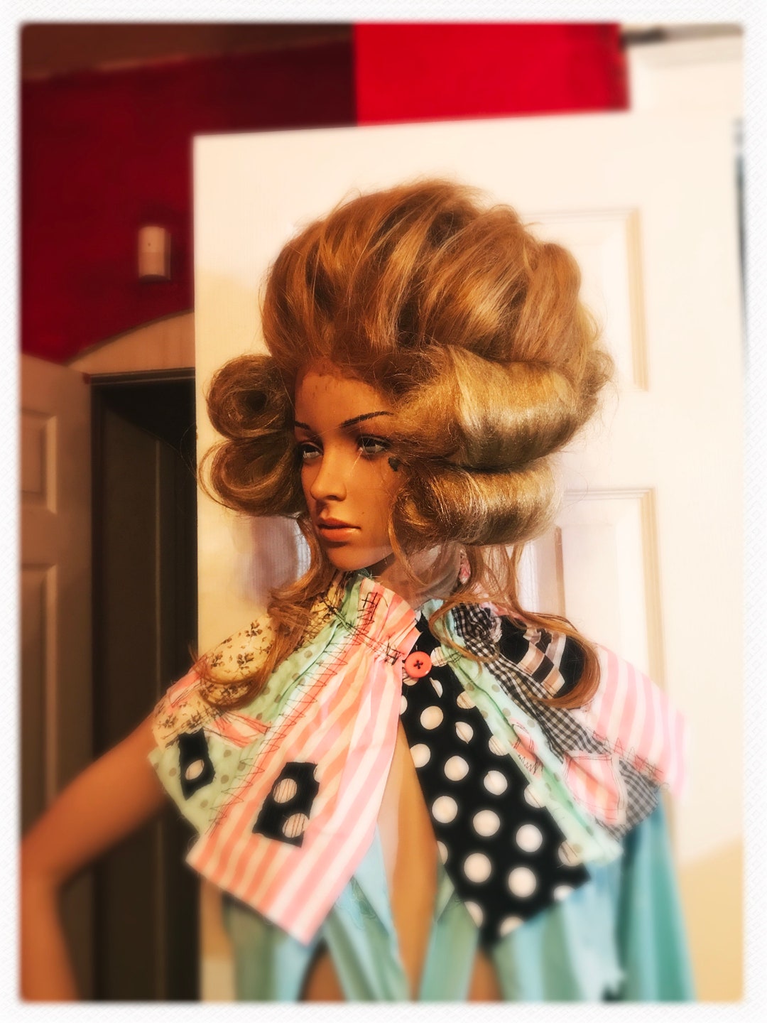 Rococo Party Wig, Large Victorian Updo Hair, French Rolls, Tea Party ...