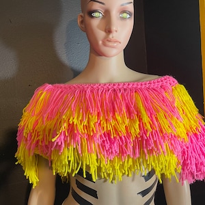 Fringe Crochet Top, Cute Festival Crochet Crop Top, Hippie Belly Shirt ...