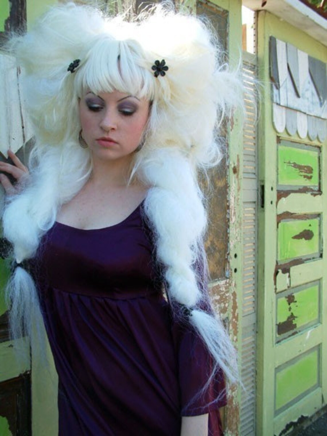 Halloween French Powder Wig YOUR COLOR Outrageous Costume Party ...
