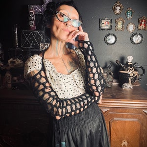 Crochet Pattern- Goth Fishnet Sleeves. Gothic Arm Warmers. Easy PDF ...