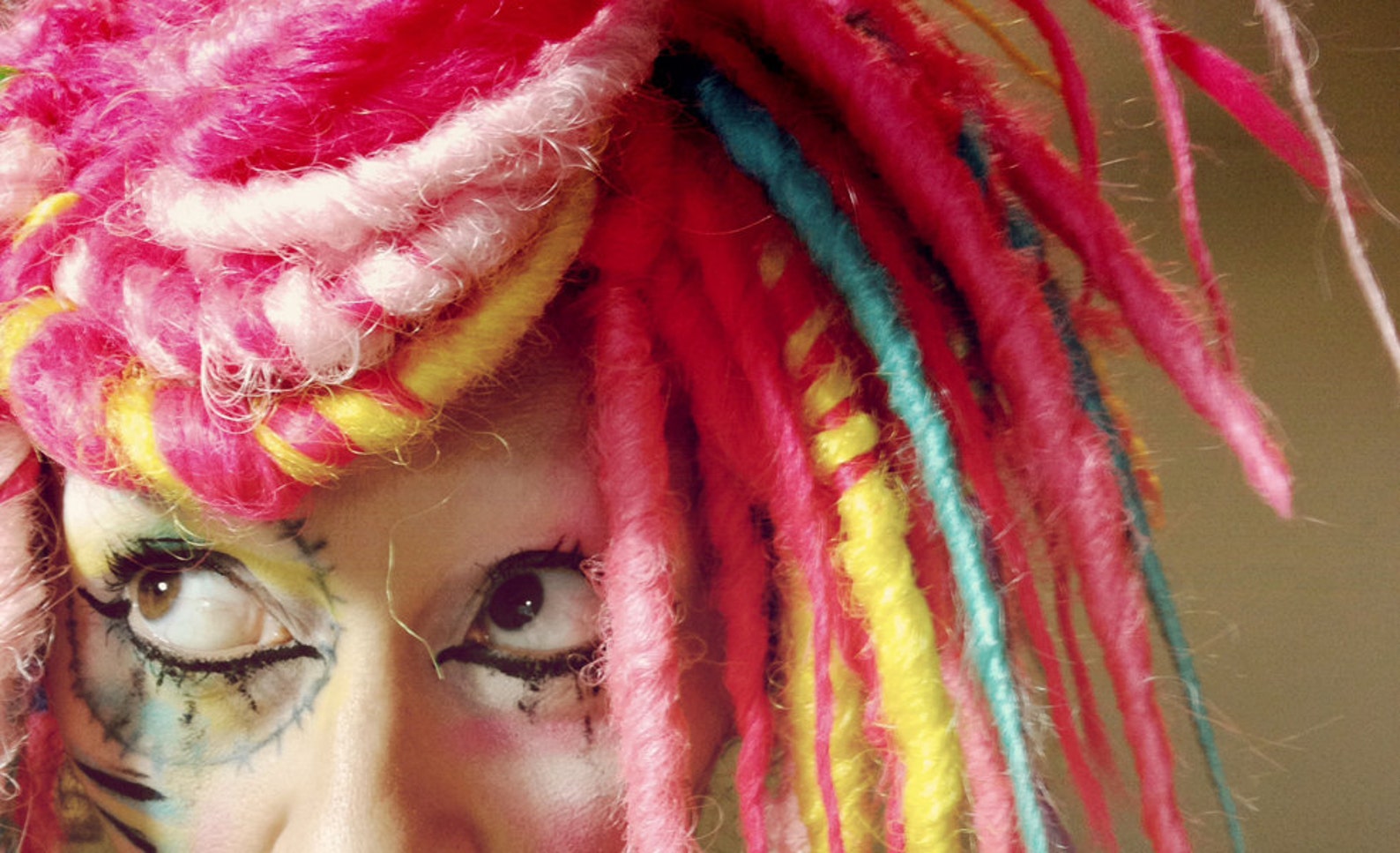 Pink Candy Cane Hair, Dreadlock Wig, Bright Colorful Dread Locks ...