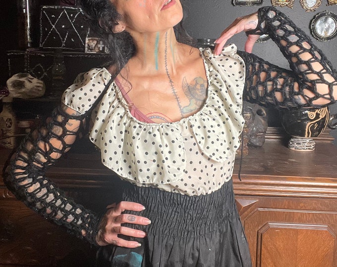 Crochet Pattern- Goth Fishnet Sleeves. Gothic Arm Warmers. Easy PDF ...