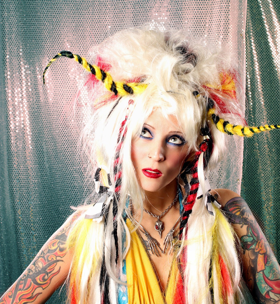 Fantasy Wig Long Sci Fi Hair, Huge Fantasy Bouffant Hairstyle Platinum ...