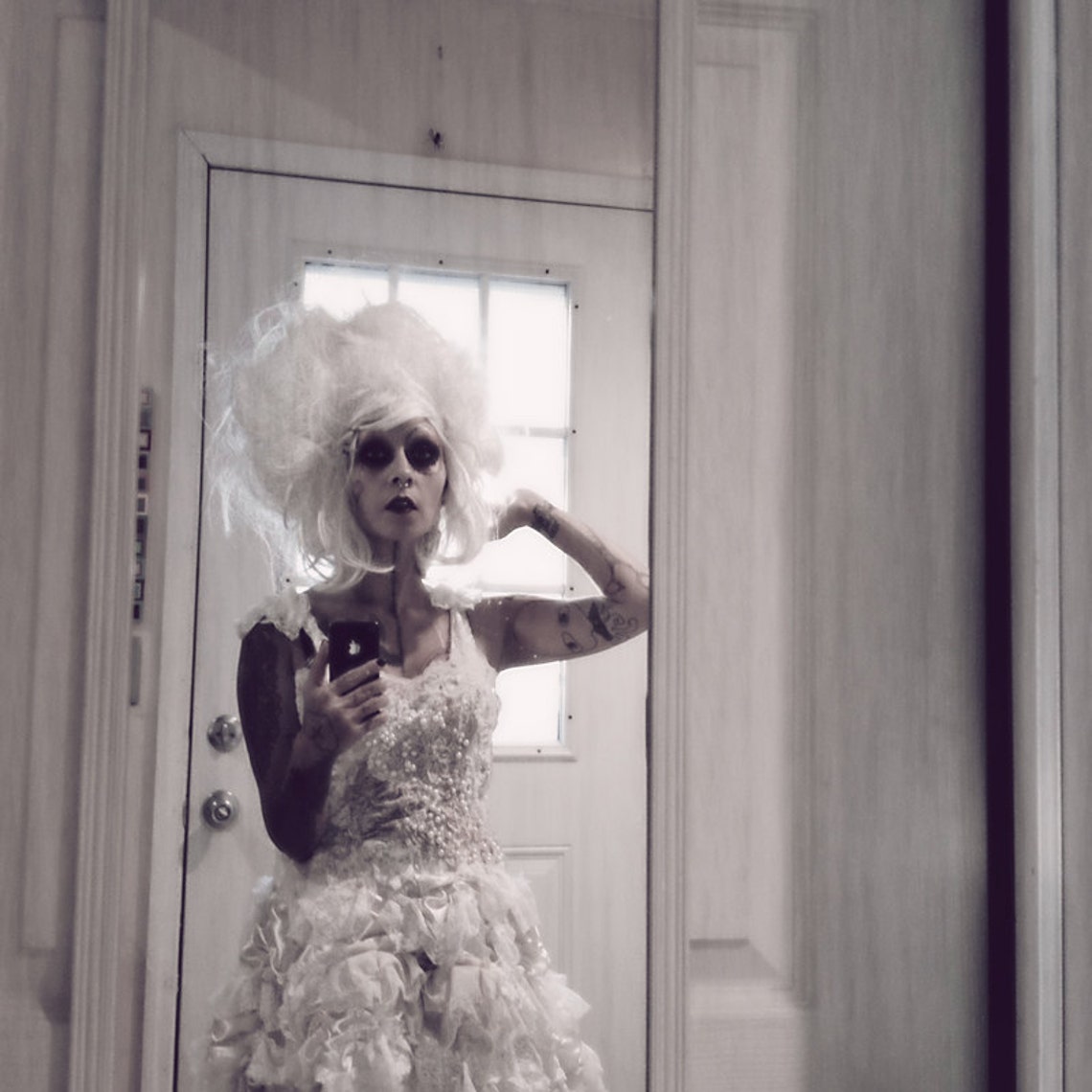 Halloween Wig White Powder Wig Gothic Lolita Costume Drag | Etsy