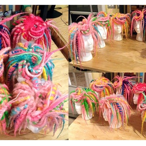 Candy Dreadlock Wig, Bright Colorful Dread Locks Big Cosplay Festival ...