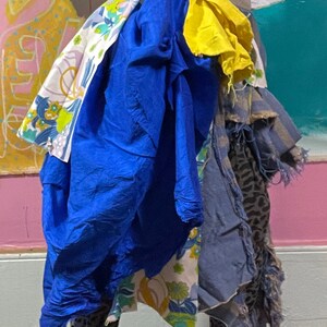 Large Bustle Wrap Skirt, Tattered Silk Skirt, Ruffle Bolero, Large ...