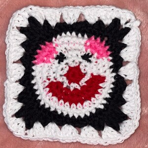 Crochet Pattern. Clown Granny Square. Digital Download, Cute Easy ...